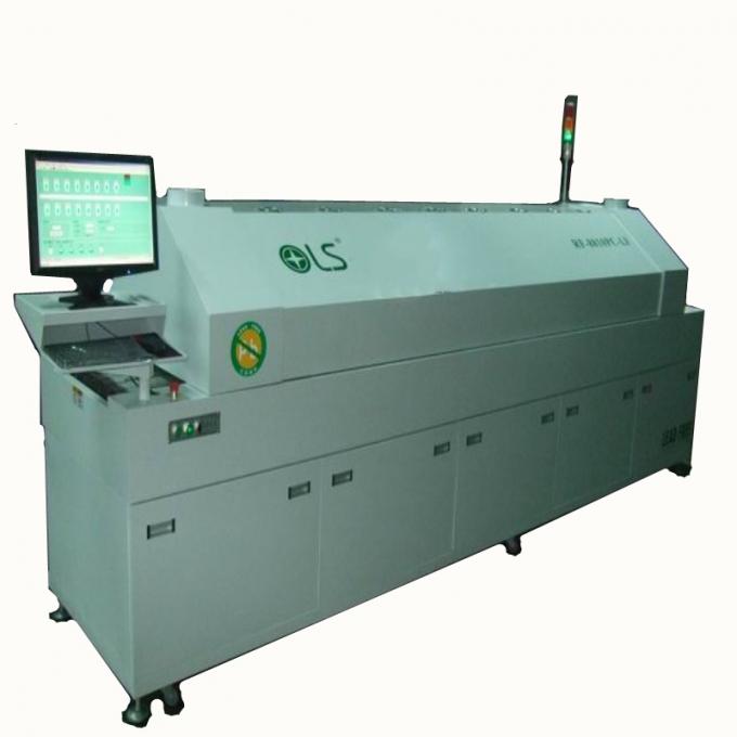 Chain Rail Type Reflow Soldering Machine , 8 Zone PC Control SMD Reflow ...